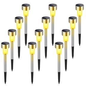 IJIL Solar Lights Outdoor Waterproof, 12 Pack LED In-Ground Lights for ...