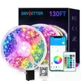 DAYBETTER 130ft LED Strip Lights for Bedroom,Music Sync RGB Color ...