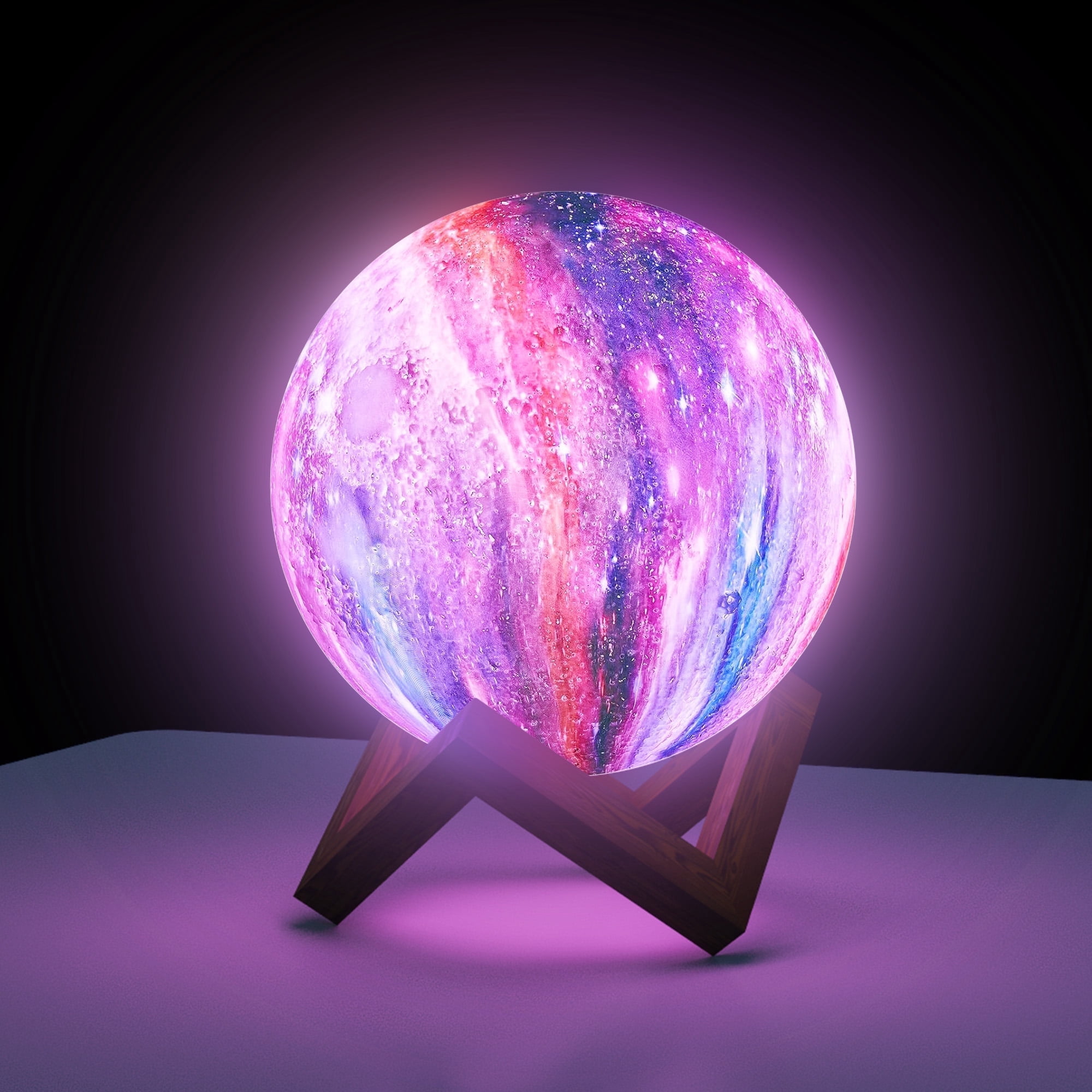 DAYBETTER Galaxy Moon Light for Kids Adults, 4Inch/3D Printing ...
