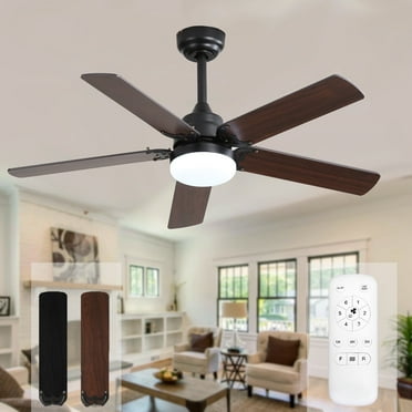 42 Inch Ceiling Fan with Light, Black Ceiling Fans with Lights and ...