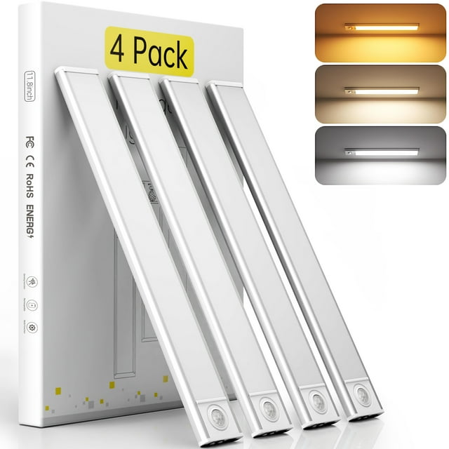 DAYBETTER 54 LED Under Cabinet Lights, USB Rechargeable Closet Lighting ...