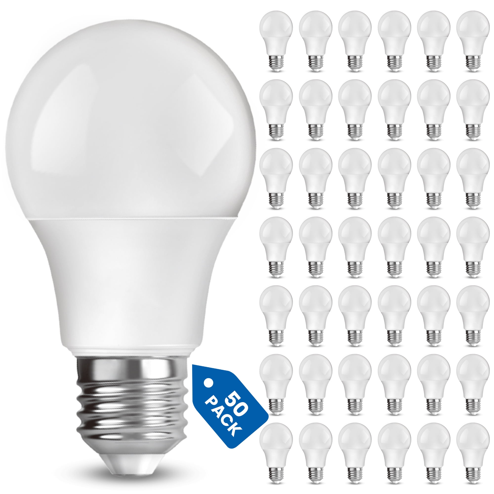 DAYBETTER A19 LED Light Bulbs, 60W Equivalent,5000K Daylight, 9W 800 ...