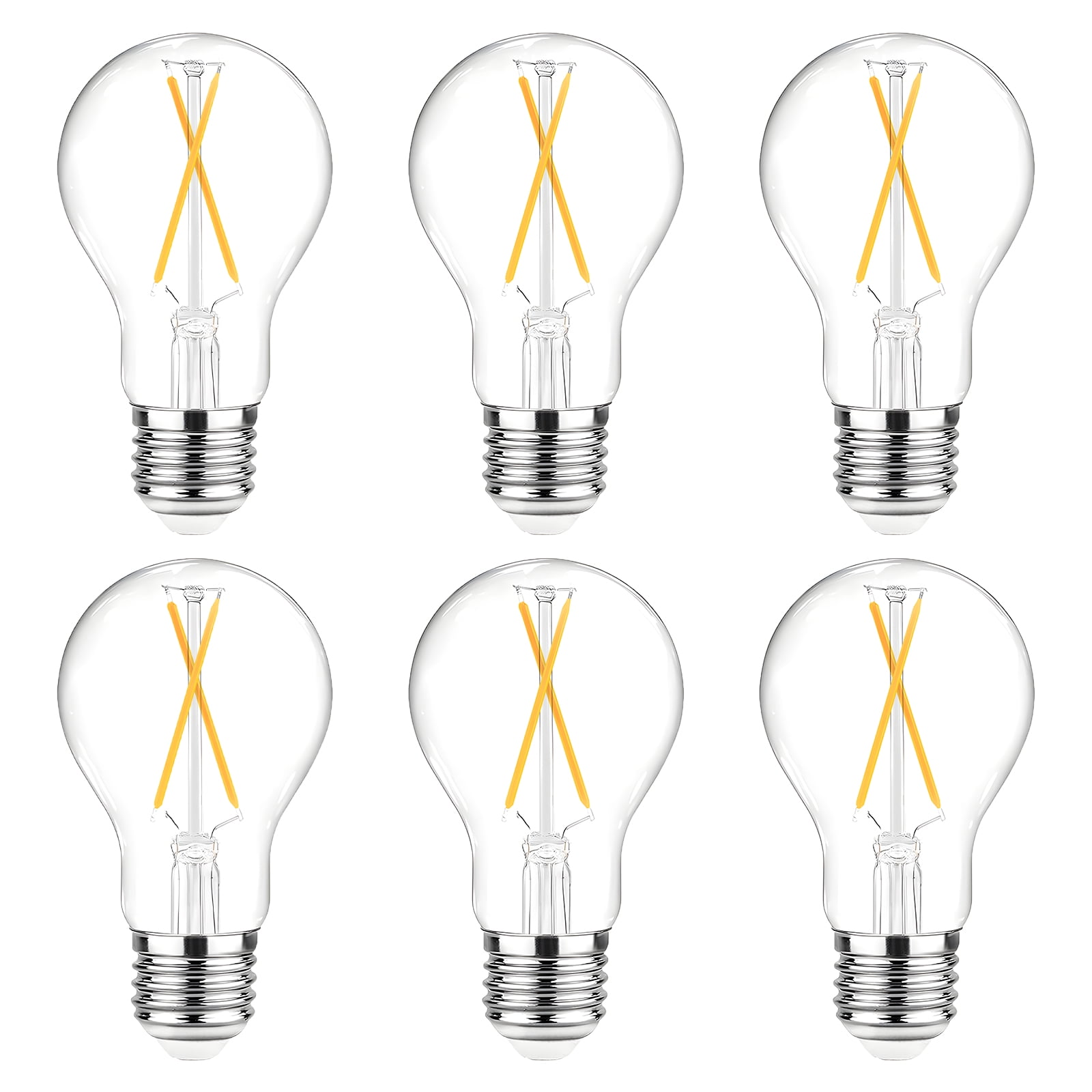 DAYBETTER A19 Vintage LED Edison Bulbs, 60W Equivalent, 2700K Warm ...