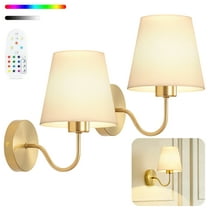 DAYBETTER Battery Operated Wall Sconces Set of 2, 3 ColorTems & RGB ...