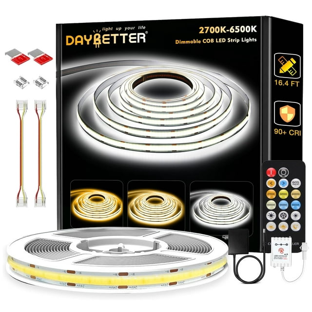 DAYBETTER COB LED Strip Lights with 3040 LEDs, Tunable White(2700K ...