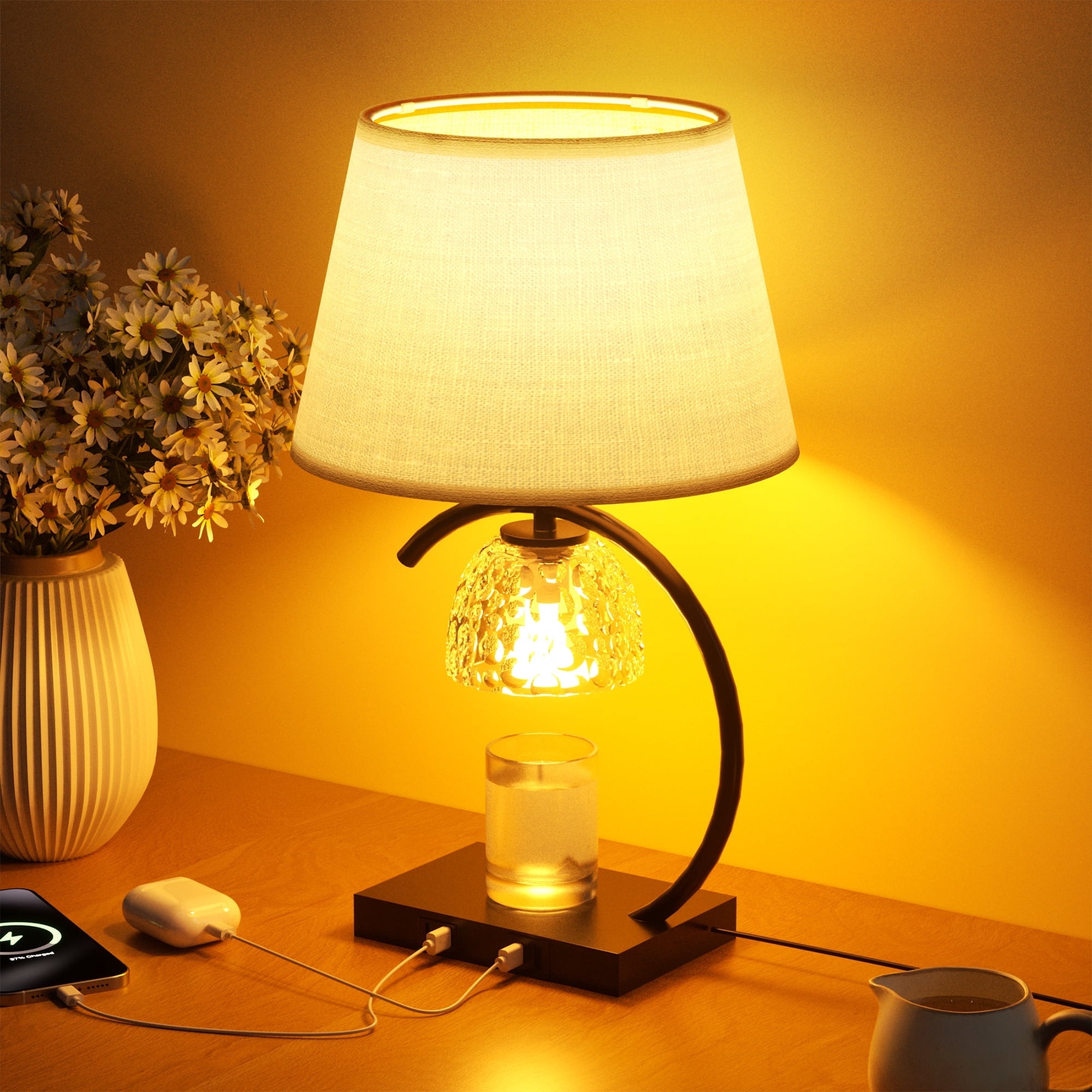 DAYBETTER Candle Warmer Lamp,Dimmable Table Lamp for Bedroom,Gifts ...