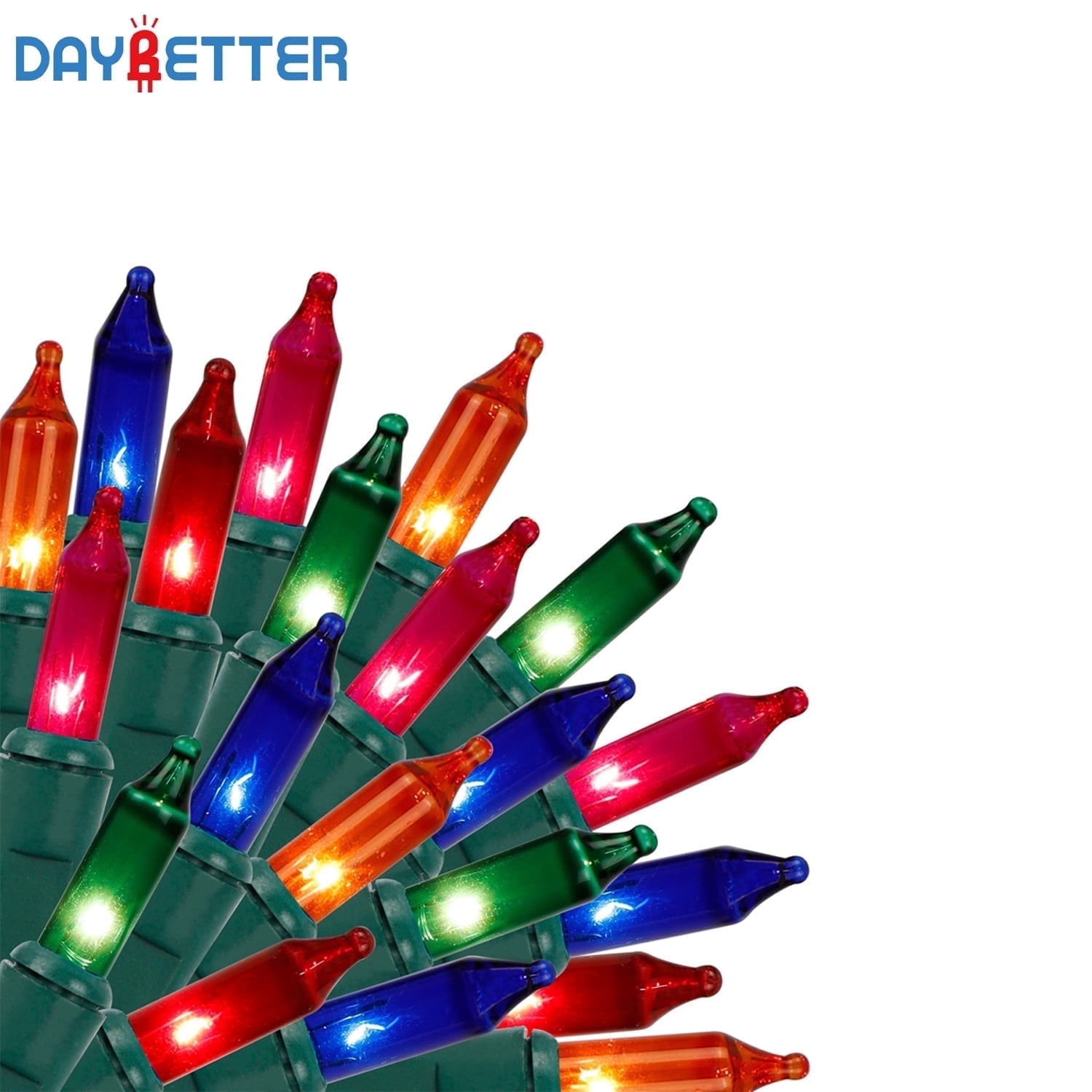 DAYBETTER Christmas String Lights, 16.4ft with 50 Count Mini Lights for ...