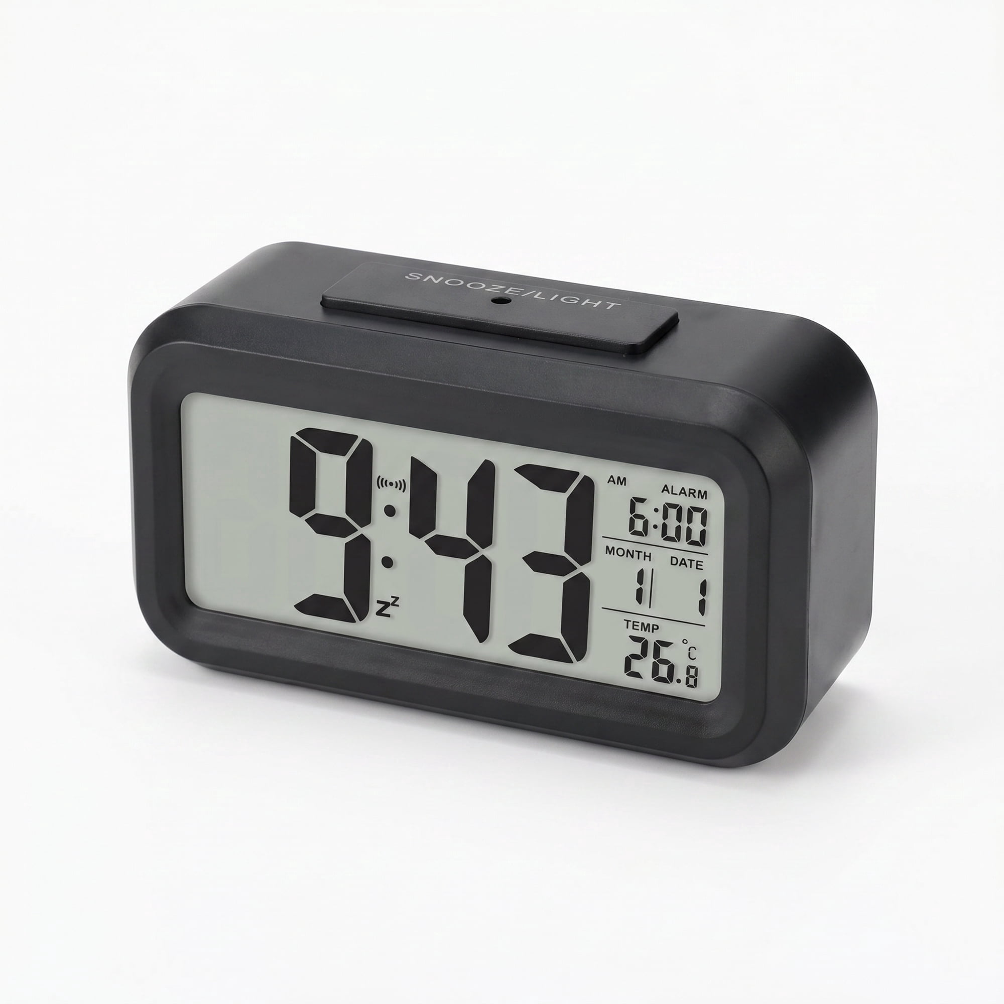 DAYBETTER Digital Alarm Clock, Time/Date/Week/Temperature Display, Auto ...