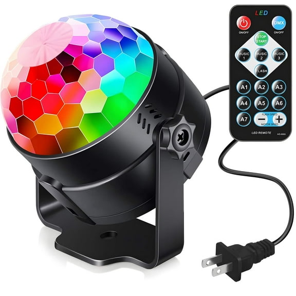 Disco Ball Light,Sound Activated DJ Strobe Light,Battery Powered USB ...