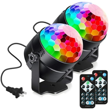 DJ Disco Indoor Party Lights, LED Sound Activated RGB Strobe Projector ...