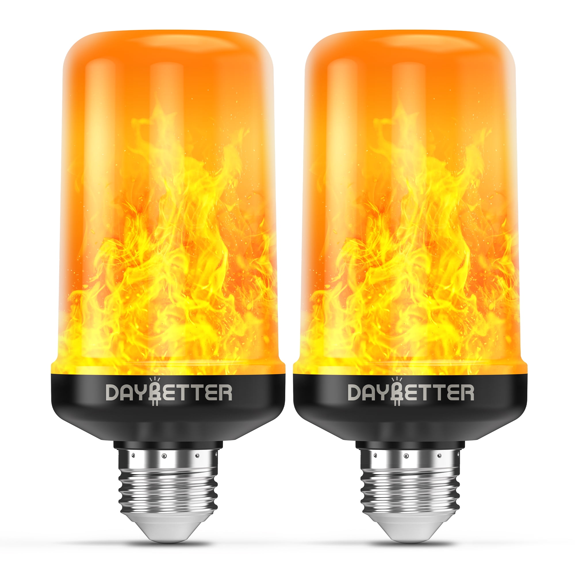 DAYBETTER LED Flame Light Bulbs, 4 Modes Flickering Light Bulbs with ...