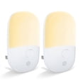 DAYBETTER LED Plug-in Night Light, 2-Pack Dimmable Warm White Wall ...