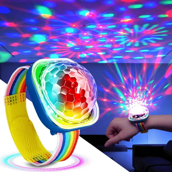 Disco Ball Light, Wearable Mini Portable LED Lamp Night Strobe Watch ...