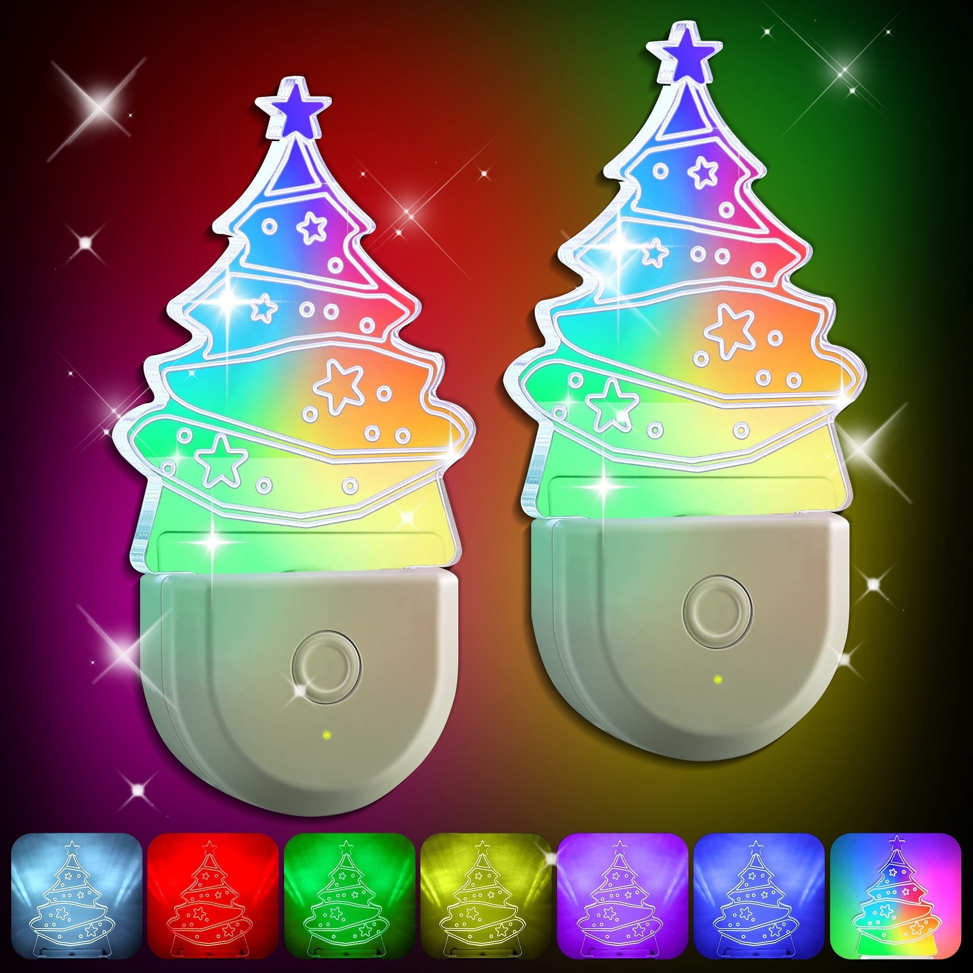DAYBETTER RGB Night Light,Color Changing Plug in Nightlight with Light ...