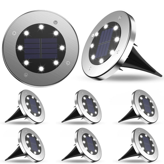Solar Pathway Lights Outdoor IP65 , 6 Pack 6500K LED Auto /Off Walkway ...