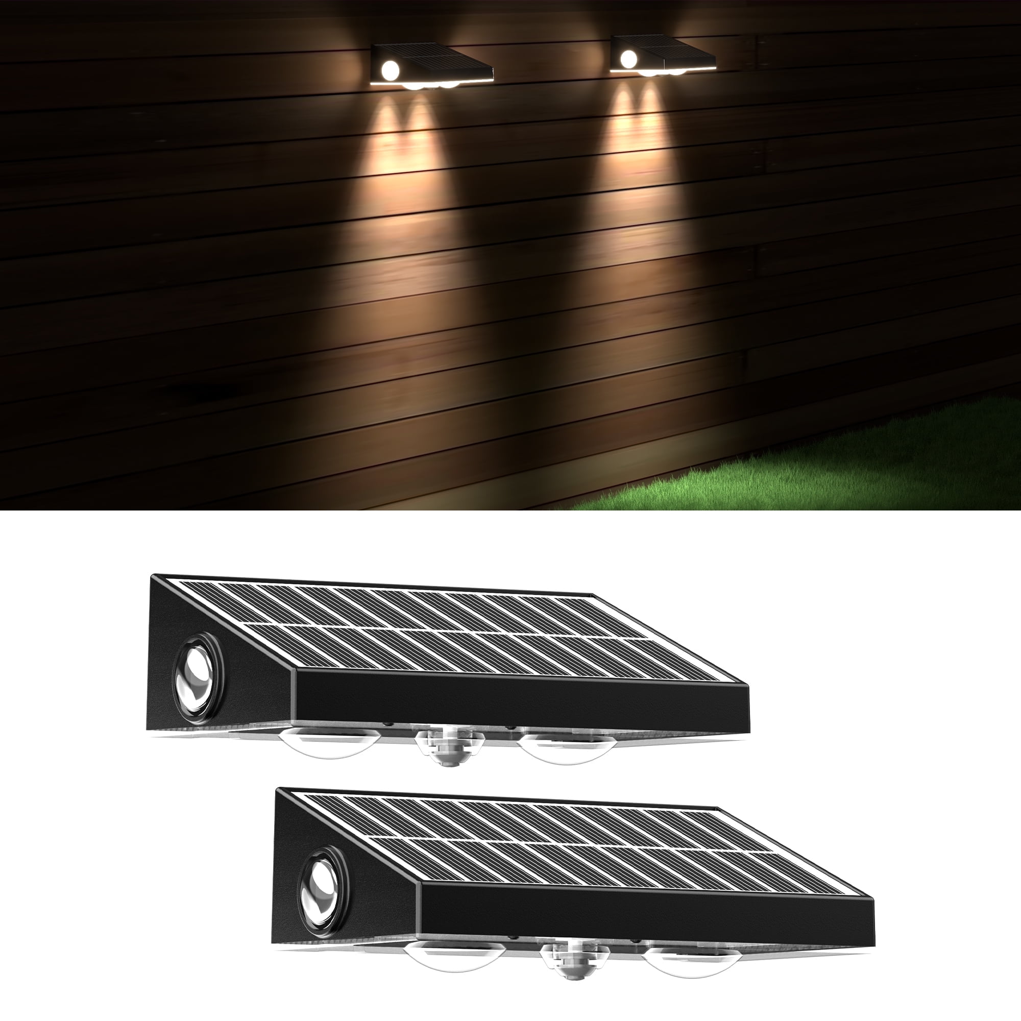 DAYBETTER Solar Lights Outdoor Three Sides Can Emit Light LED Lights ...