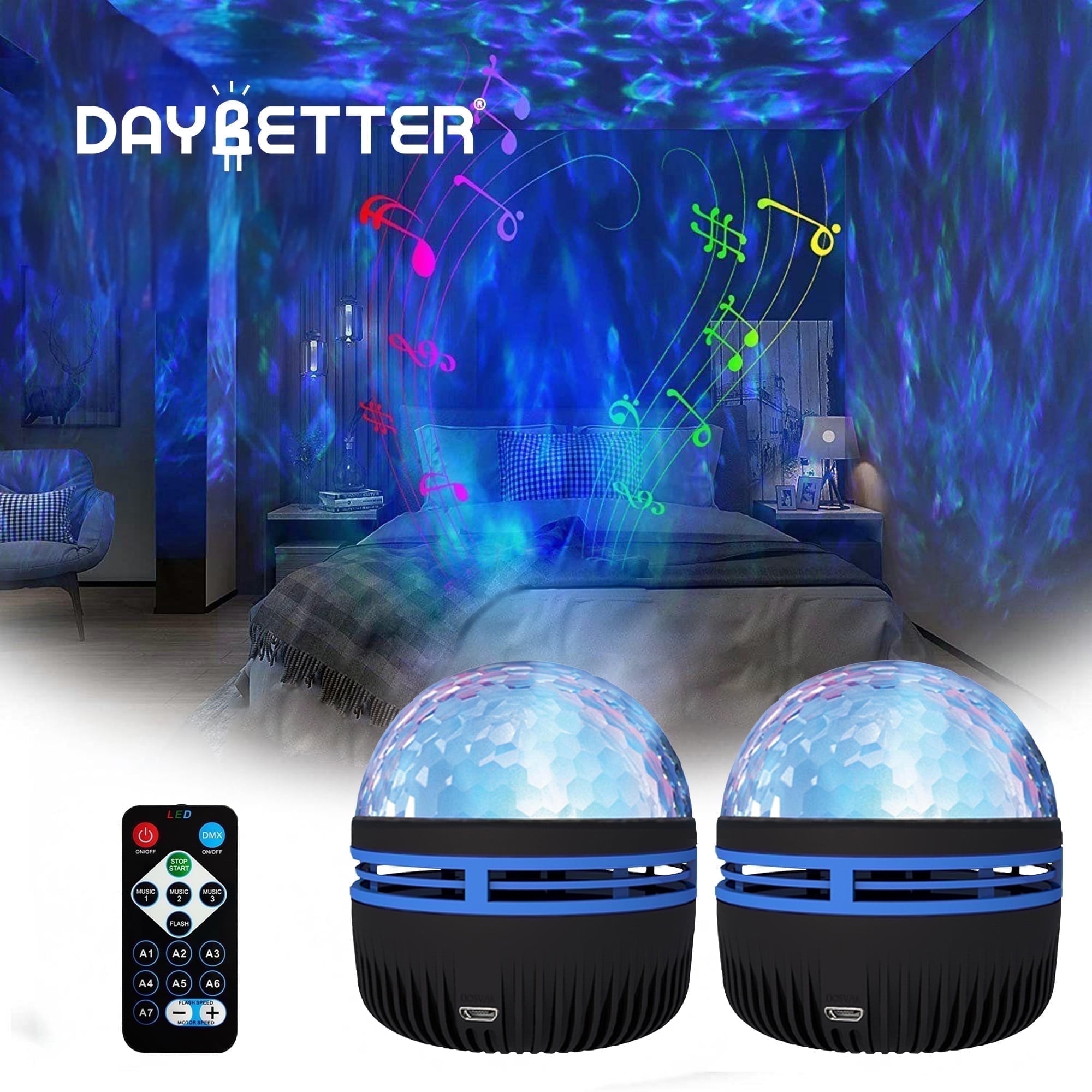 DAYBETTER Starry Projector LED, Galaxy Night Light with Music and Voice ...