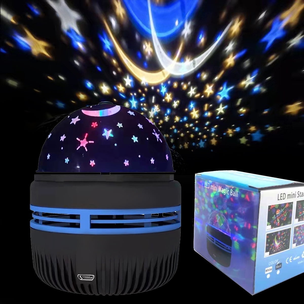 DAYBETTER Star Projector,USB LED Projector, Multicolor Rotating Lights ...
