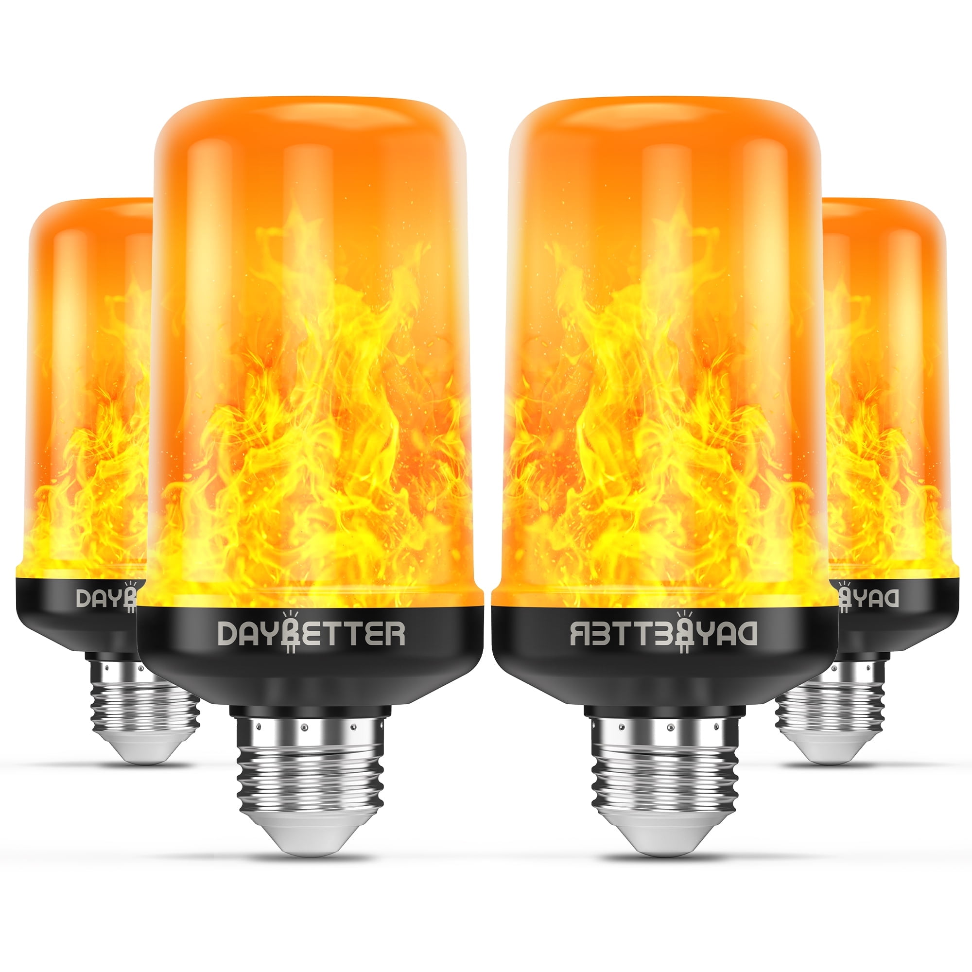 DAYBETTER LED Flame Light Bulbs, 4 Modes Flickering Light Bulbs with ...