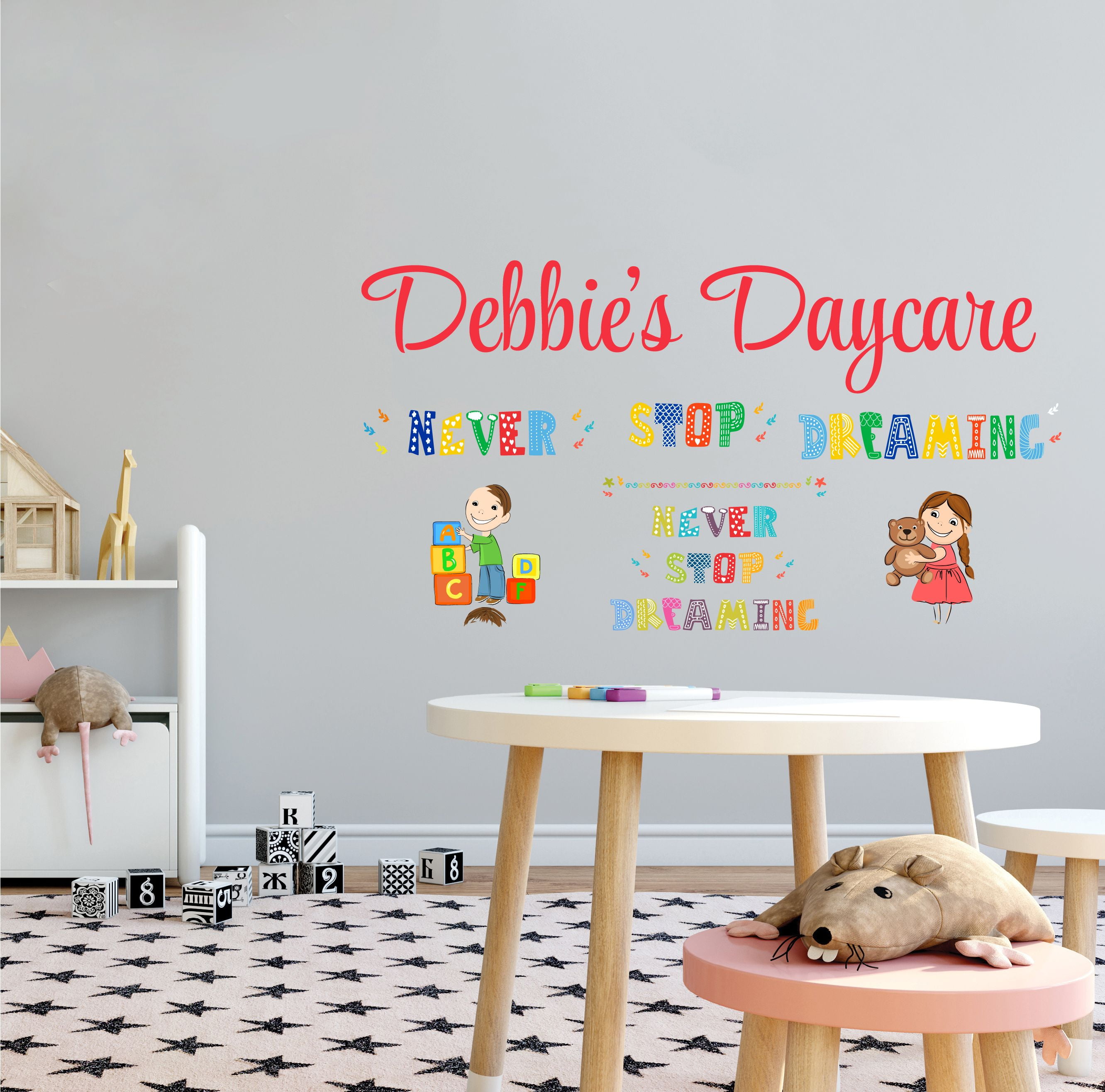 DAYCARE - Kids Playroom Child Care Vinyl Inspirational Quotes Lettering ...