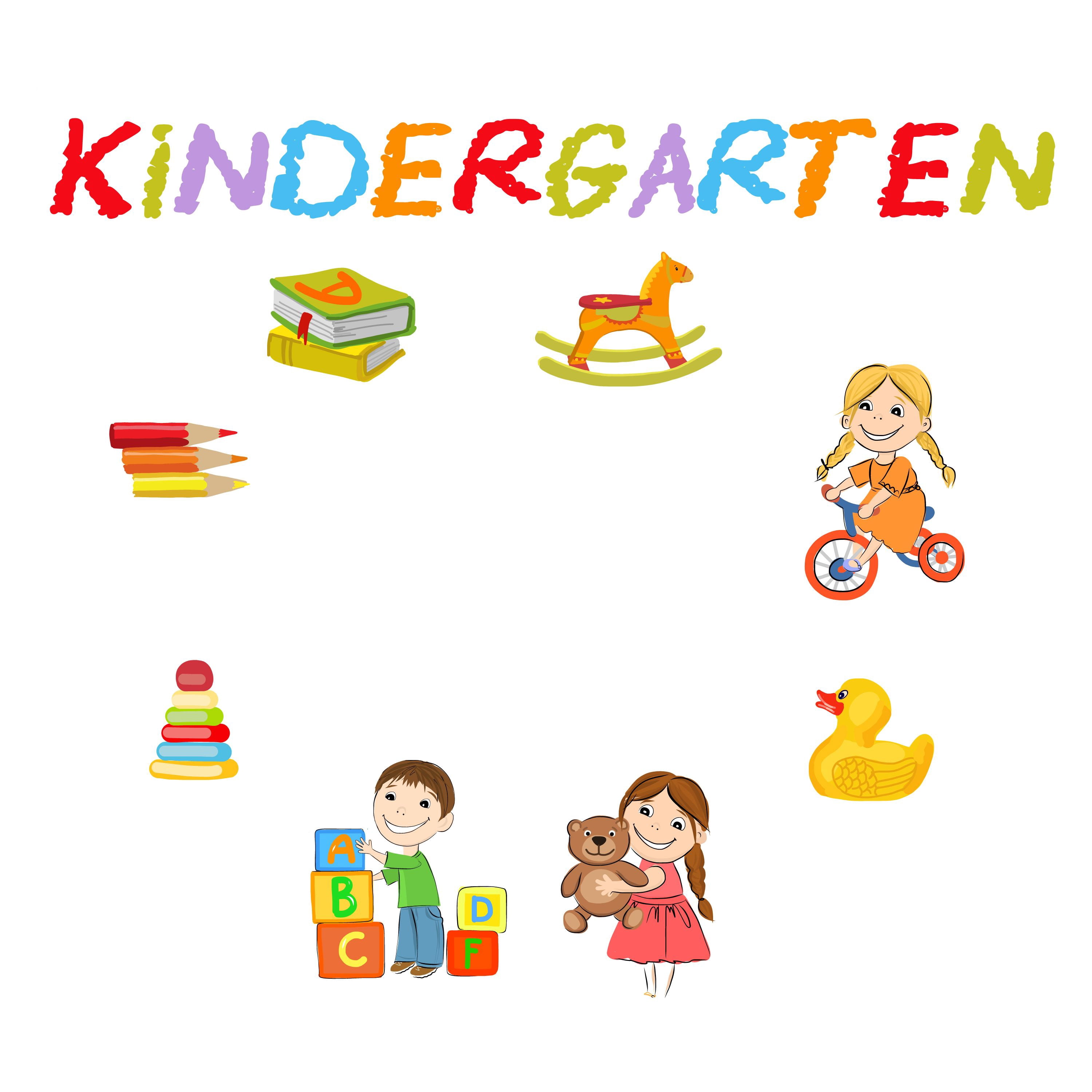 DAYCARE - Kindergarten Lettering Art Décor Multicolored Art Educational ...
