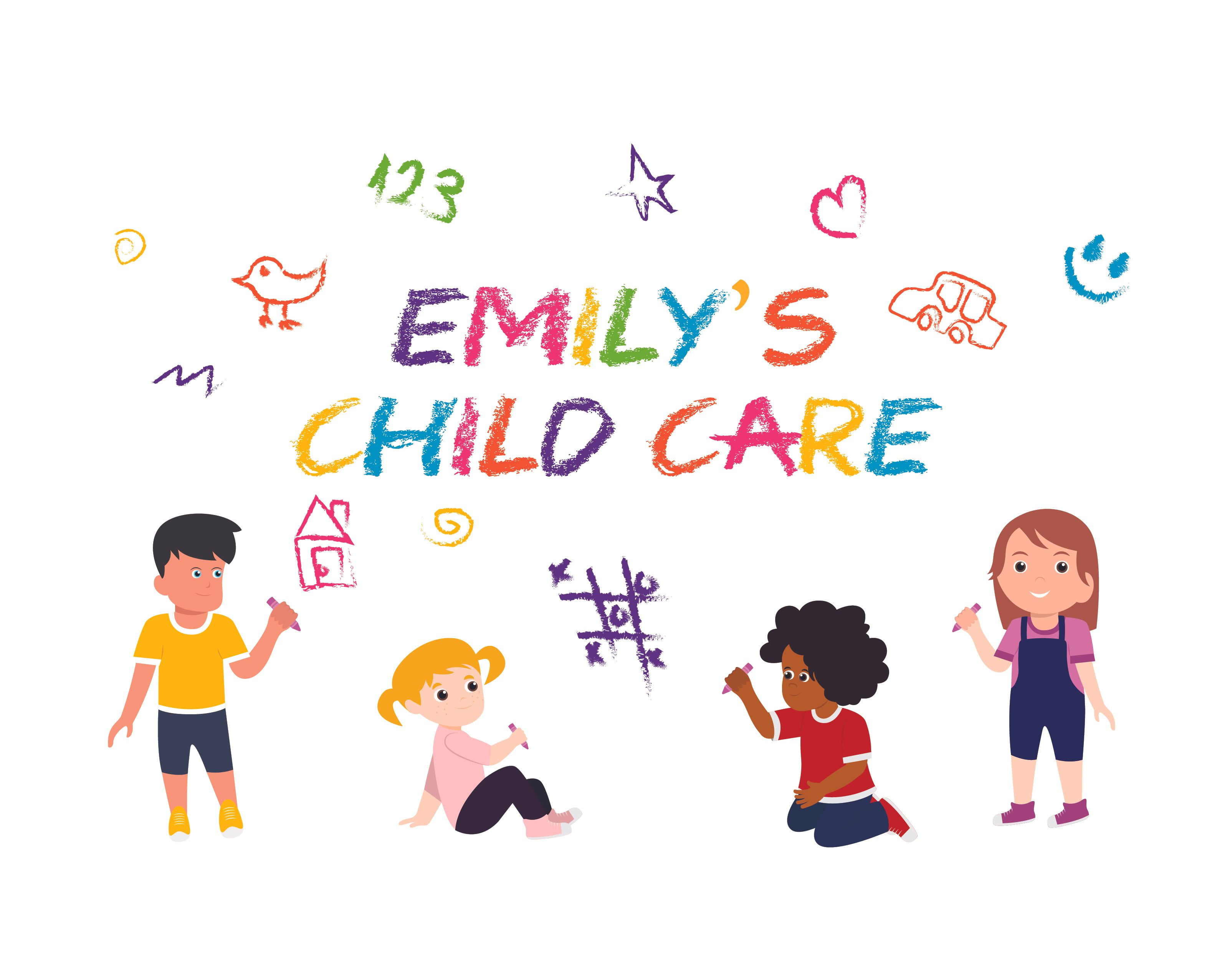 DAYCARE - Removable Kids Playroom Crayon Doodle Art Decor Multicolored ...