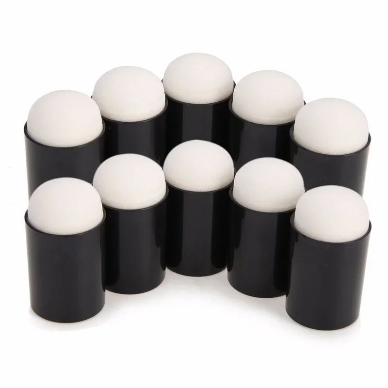 DAYEH 10pcs Finger Sponge Case Daubers Foam for Apply School Painting Ink Stamping Crayon Reborn ...