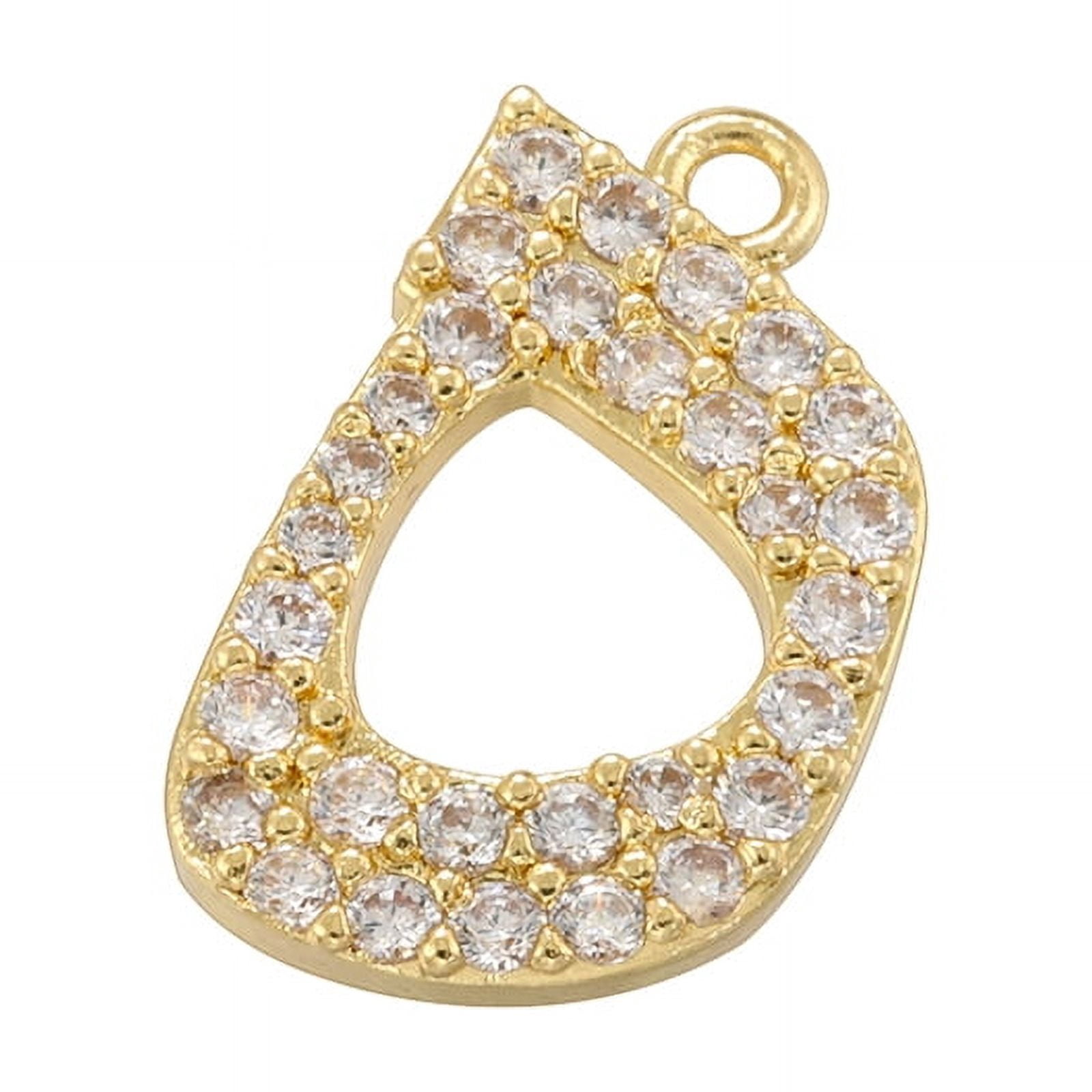 DAYEH 18K Gold-Plated Arabic Pendant - 8x16mm Jewelry Accessory ...