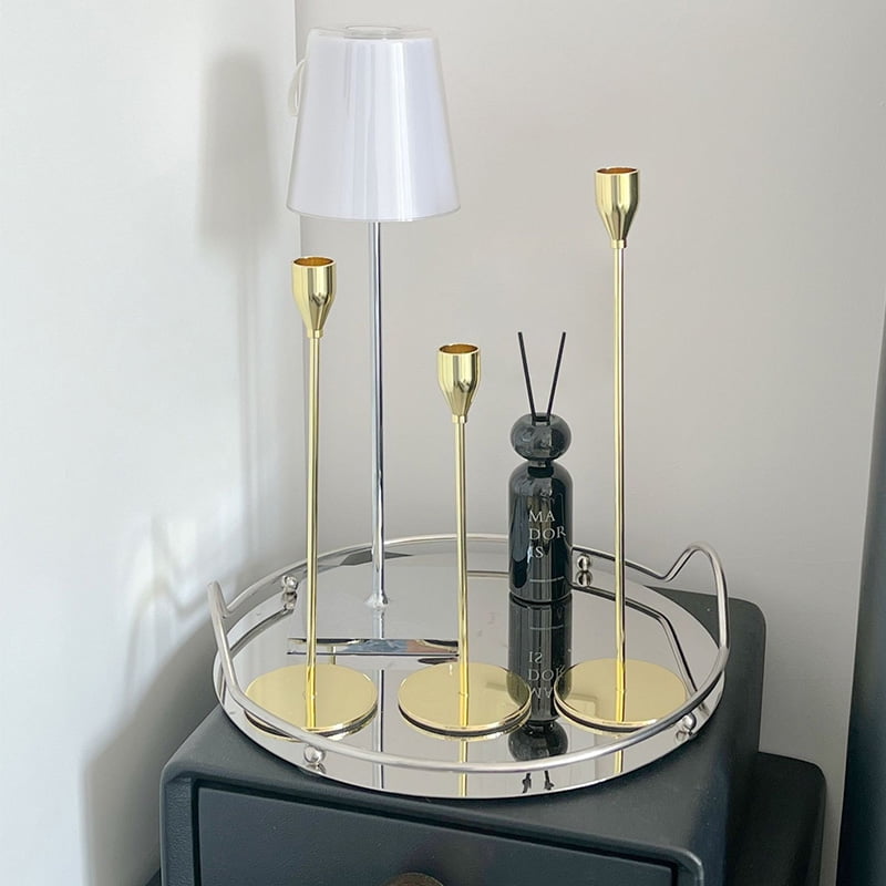 DAYEH Candlestick Holder Taper Candle Holders Metal For Wedding Party ...