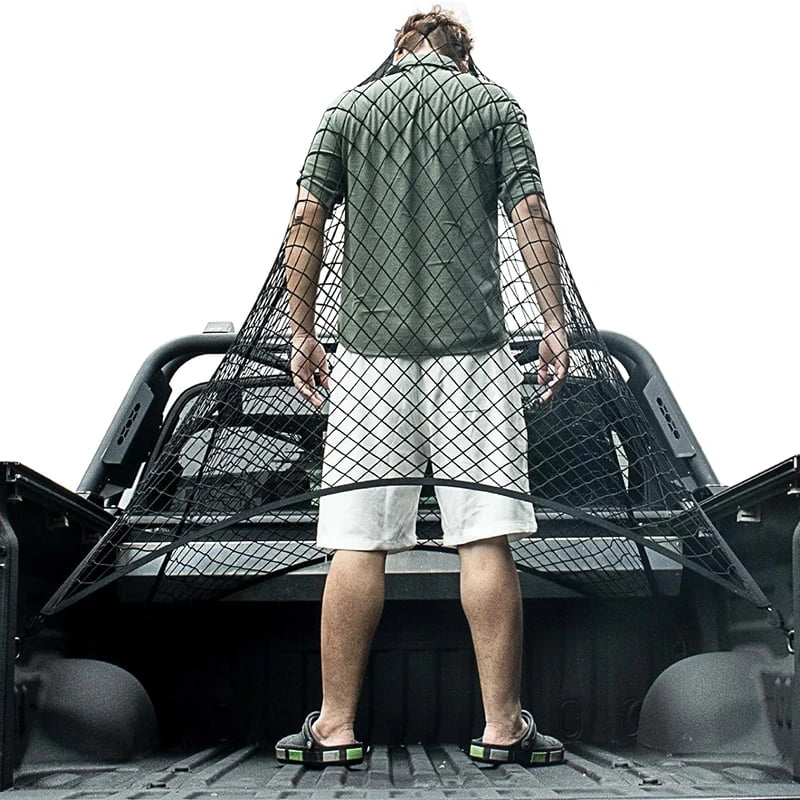 DAYEH Highly Elastic Cargo Net Simple Truck Bed Cargo Mesh Organizer ...