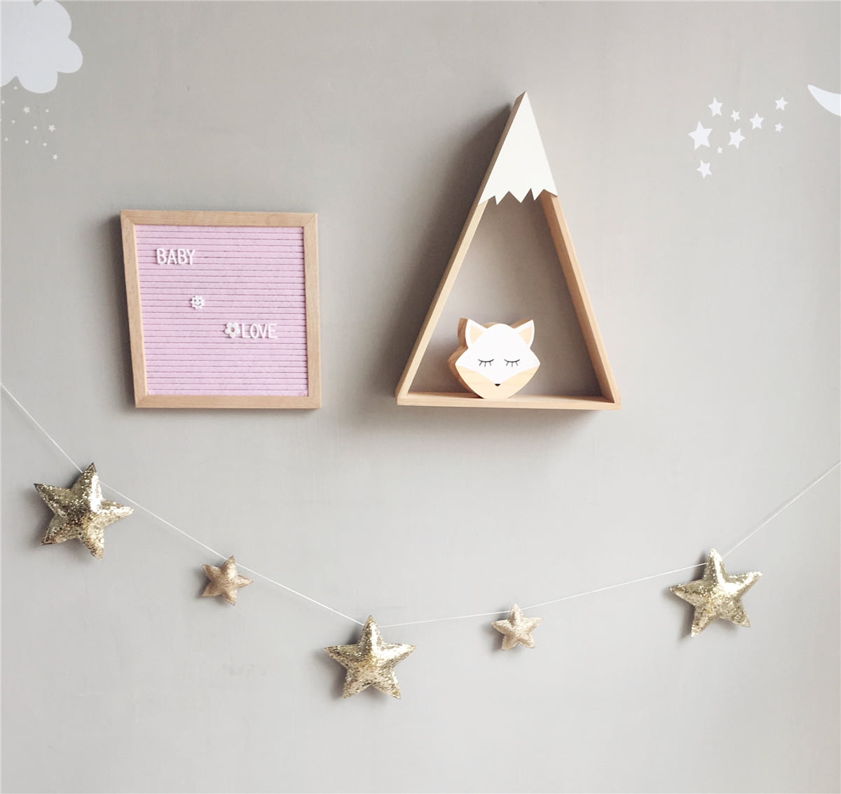 DAYEH Ins Nordic Star Moon String Hanging Ornaments Children‘s Room ...