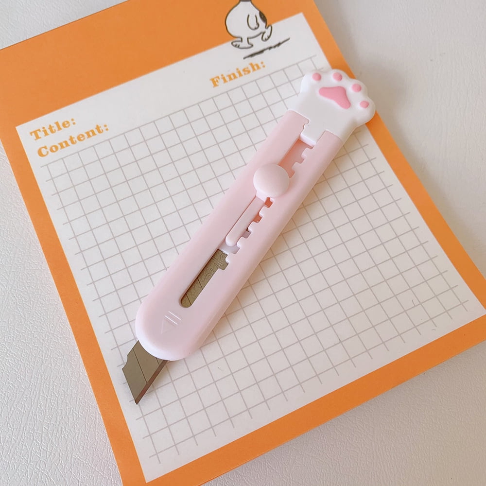DAYEH Kawaii Cat Paw Stationery Knife Utility Knife Folding Cutter ...