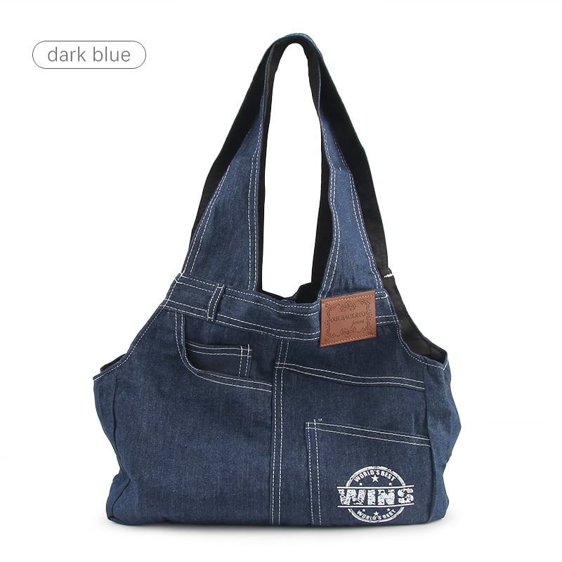 DAYEH Mini Dog Carrying Bags Denim Travel Shoulder Bag For Puppy Cat ...
