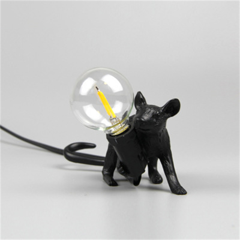 DAYEH Modern LED Table Lights Resin Animal Rat Cat Squirrel LED Night ...