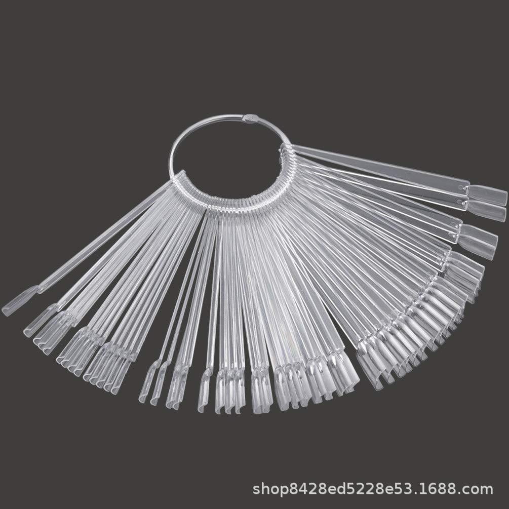 DAYEH Nail art fan-shaped color card Nail Polish glue display board 50 ...