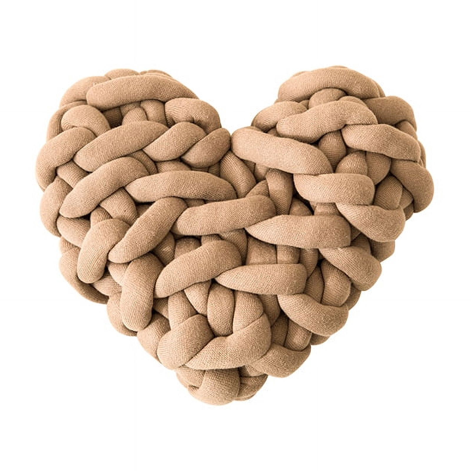 DAYEH REGINA Love Heart Decorative Knot Cushion Cute Heart Shape Solid ...