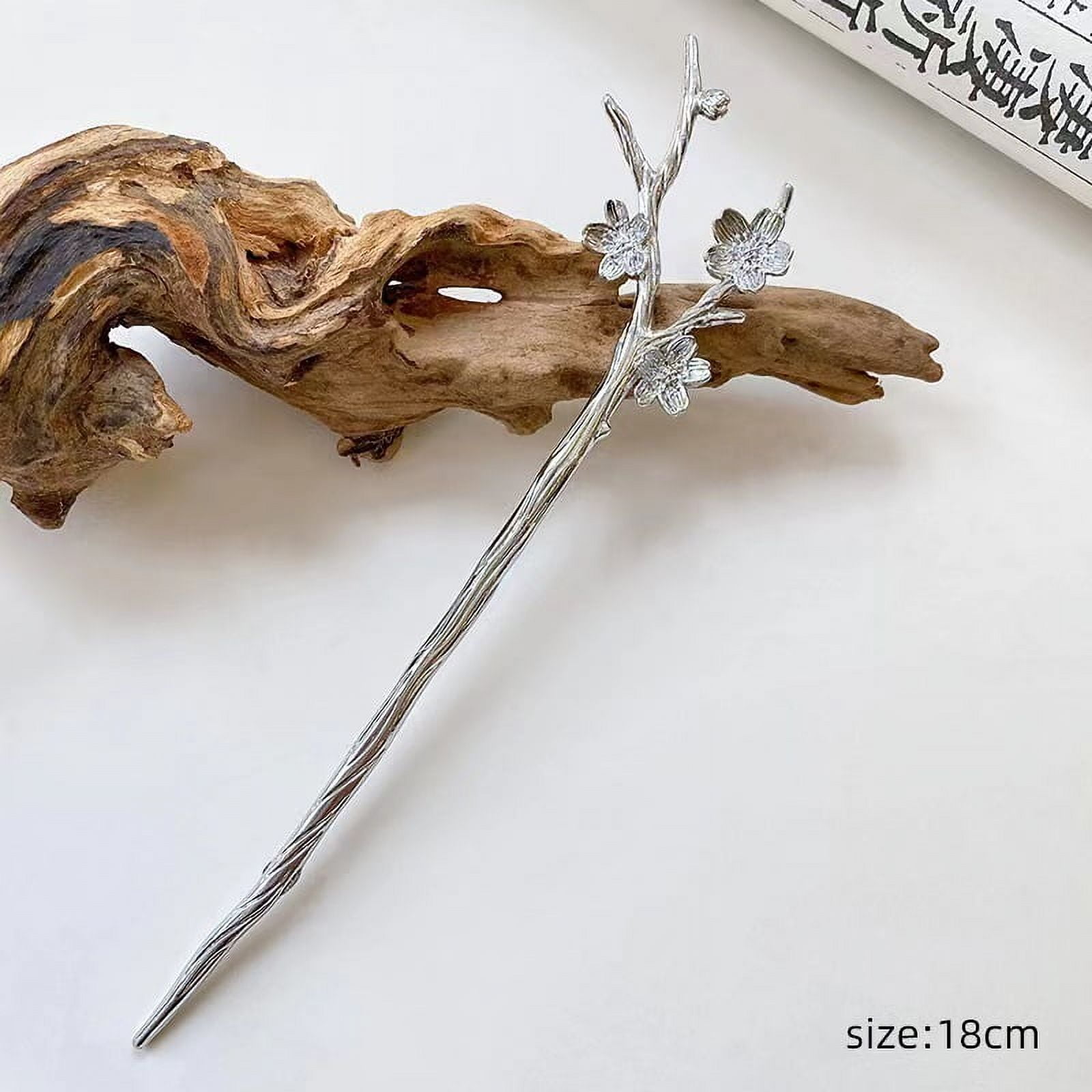 DAYEH Vintage Chinese Style Hanfu Hair Stick Metal Flower Hair Fork for ...