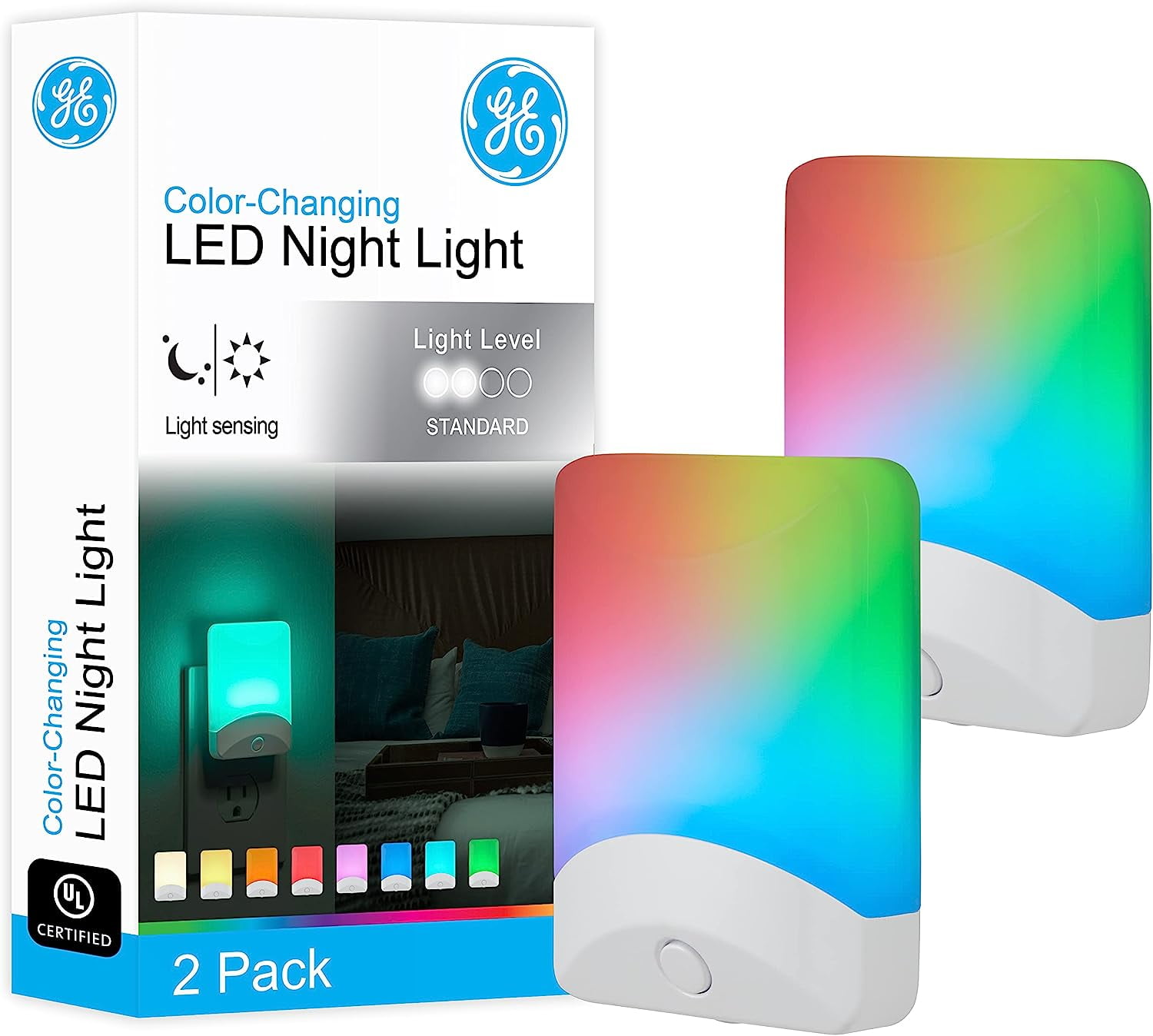 DAYI Color Changing LED Night Light for Kids, Dusk to Dawn Sensor, Home ...