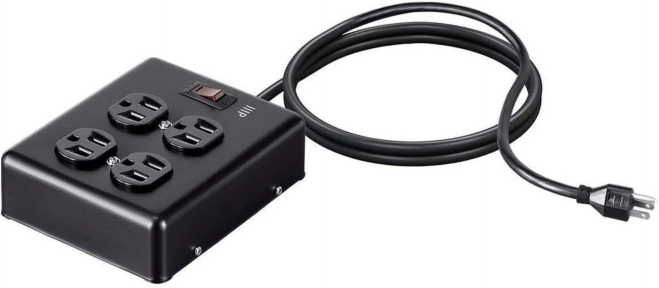 DAYI Heavy Duty Metal Surge Protector - 4 Outlet Power Strip, 180 ...