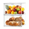 DAYOOH Stackable Bread Box, 3 Layer Kitchen Counter Storage for Muffins ...