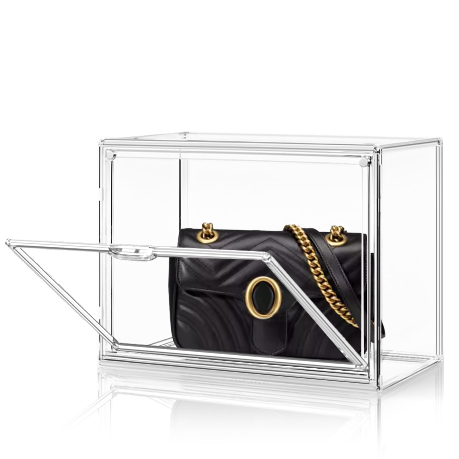 Dayooh Clear Acrylic Handbag Display Box, Stackable with Magnetic Door ...