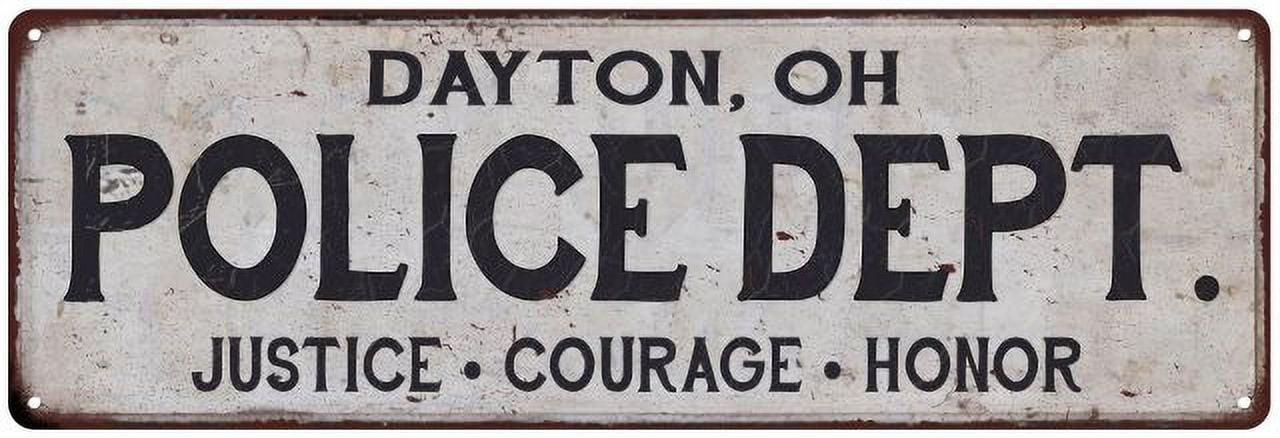 DAYTON, OH POLICE DEPT. Home Decor Metal Sign Gift 8x24 108240012177 ...