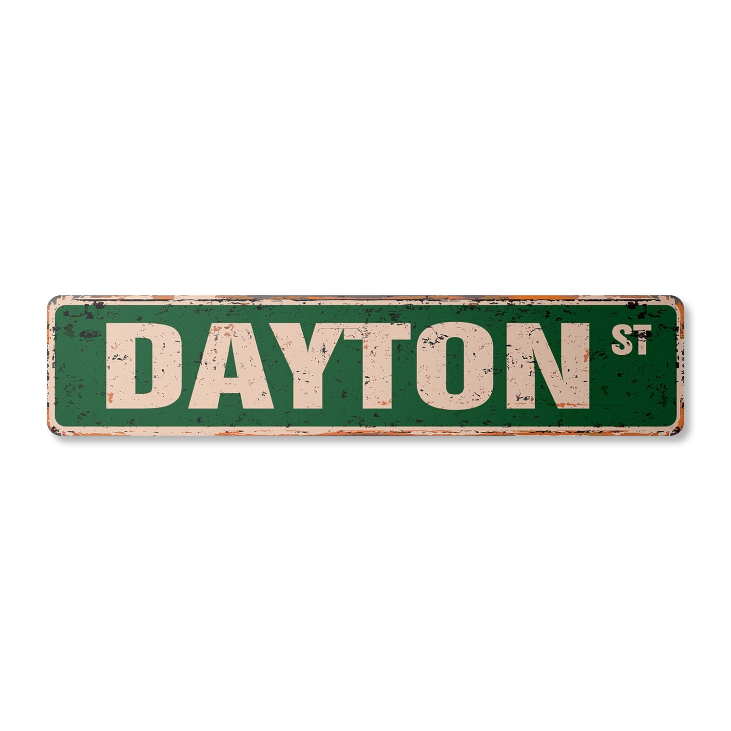 DAYTON Vintage Plastic Street Sign Childrens Name Room Sign | Indoor ...
