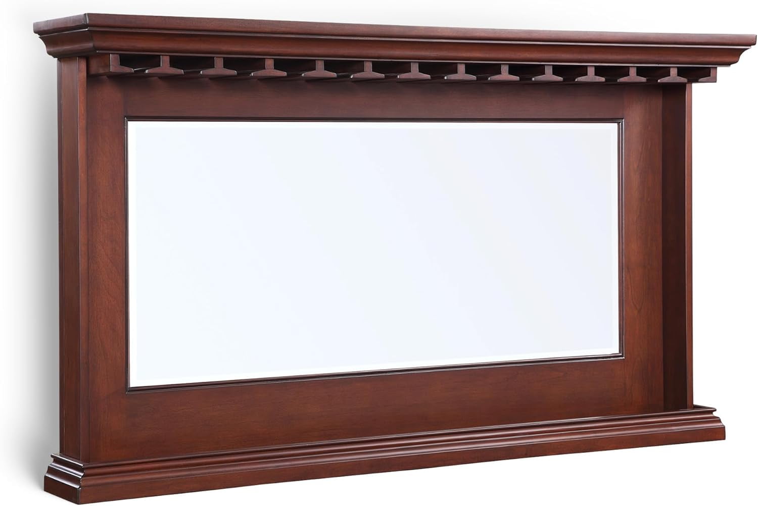 DAZHENG Seville Back Bar Mirror - 62" x 35.5" Beveled Wall Mirror with ...