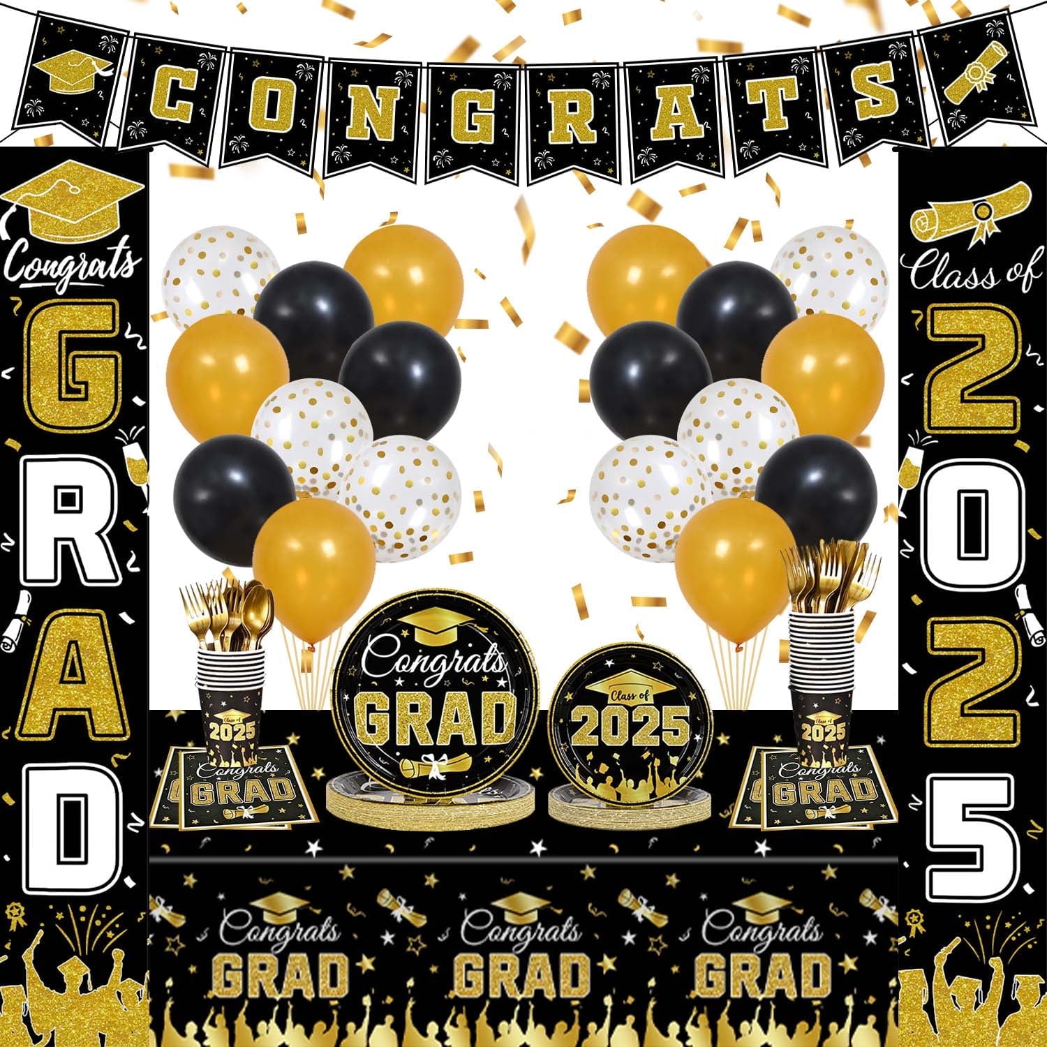 DAZLUTE Graduation Decorations Class of 2025 Graduation Party ...