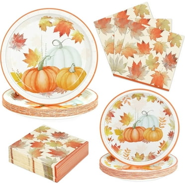 Thanksgiving Disposable Dinnerware Set for Your Holiday Party - Large ...