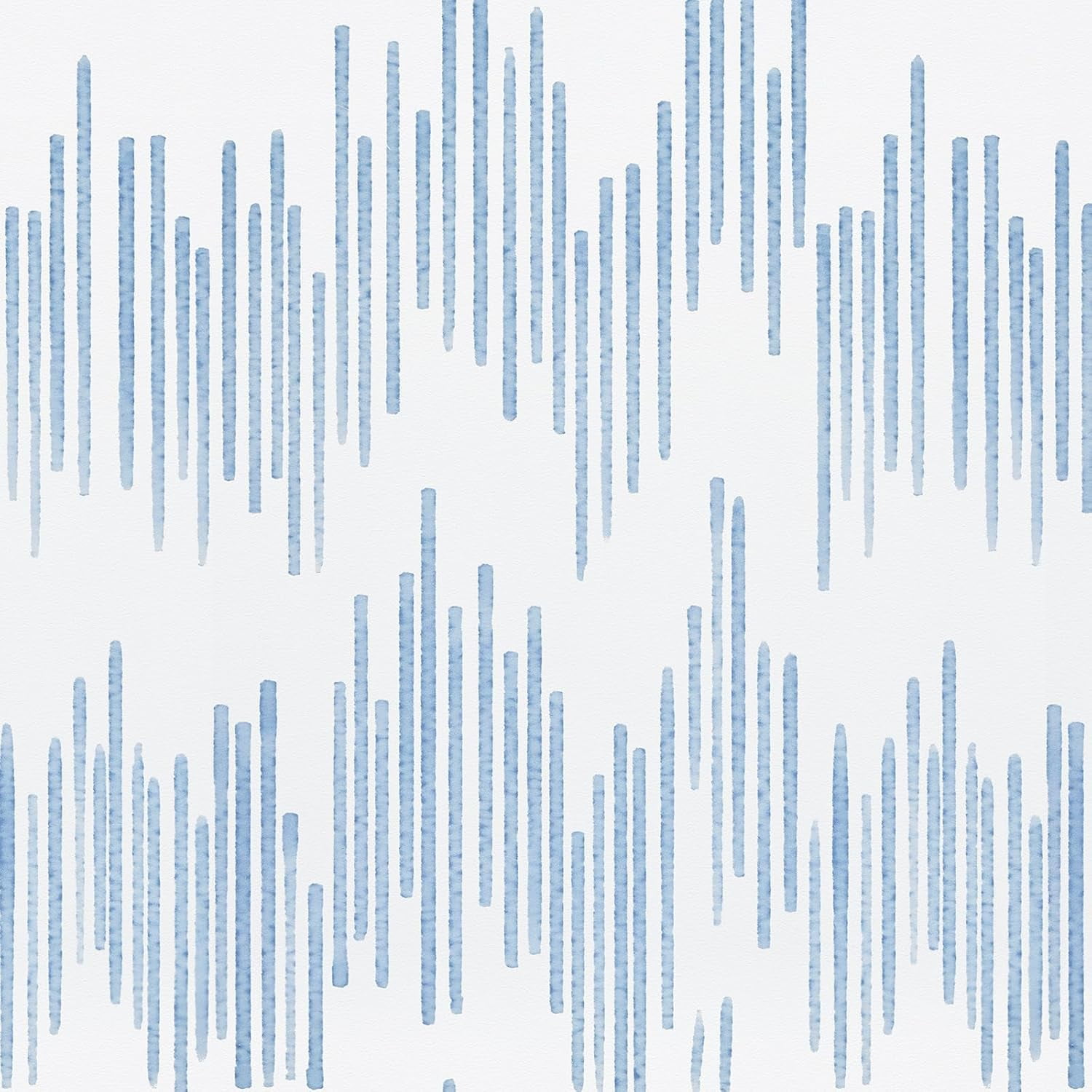 DAZLUTE Peel and Stick Wallpaper Blue Striped Wallpaper Geometric ...