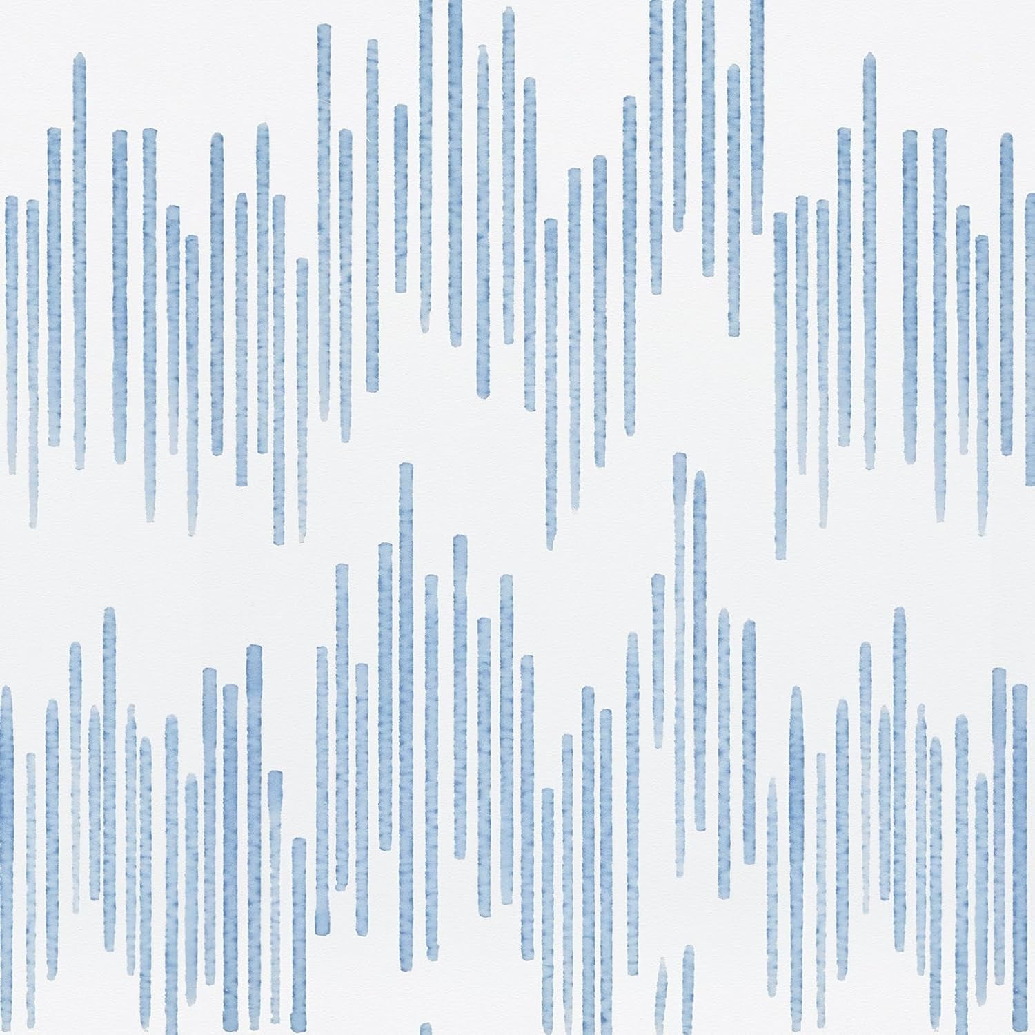 DAZLUTE Peel and Stick Wallpaper Blue Striped Wallpaper Geometric ...