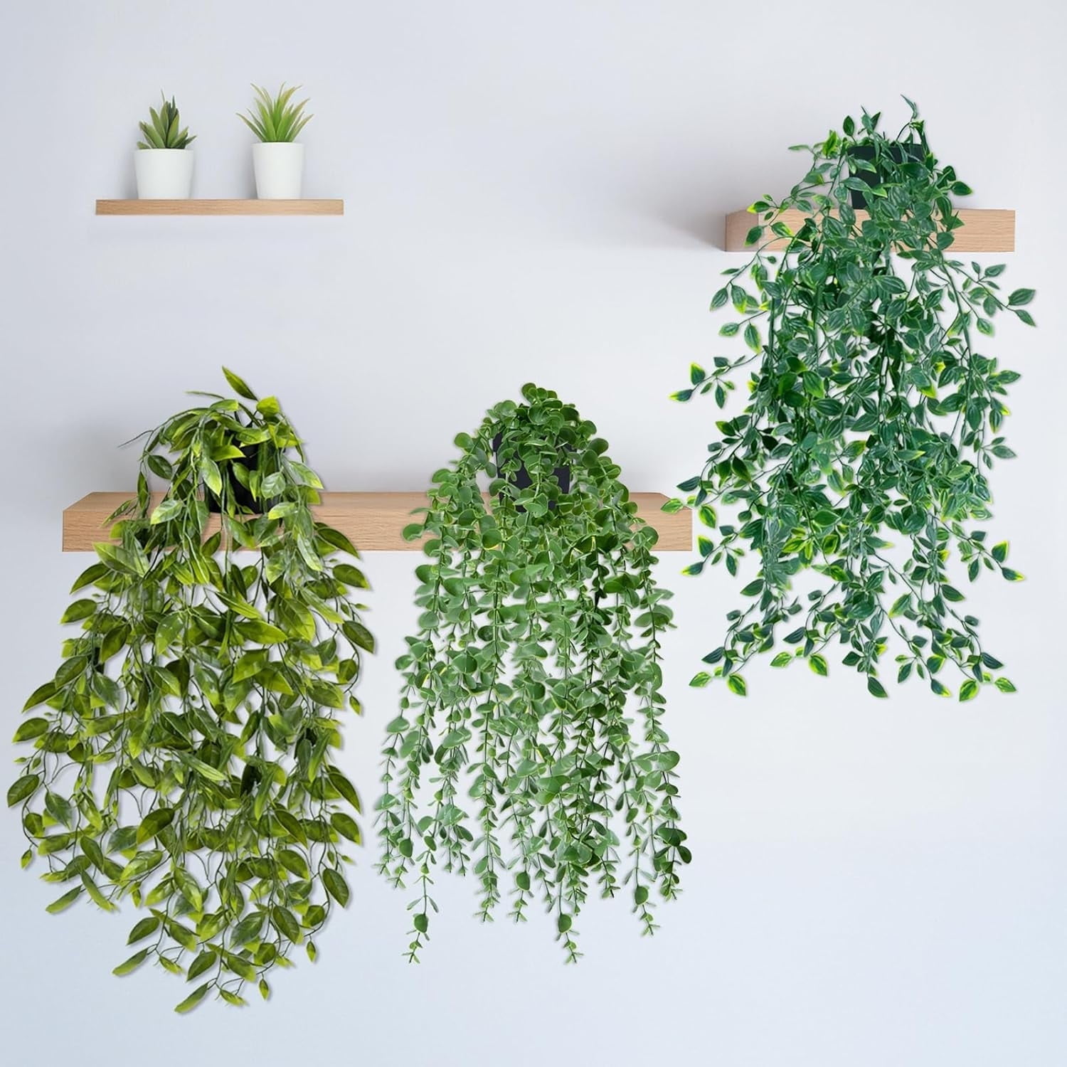 DAZUINIAO Fake Hanging Plants Artificial Plant Indoor Faux Hanging ...