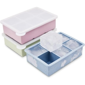 Large Square Ice Cube Tray with lid, Big Block Ice Cube 2 Inch, Giant ...